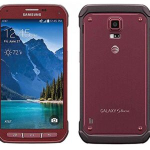 Samsung Galaxy S5 Active G870a 16GB Unlocked GSM Extremely Durable Smartphone w/ 16MP Camera - Ruby Red