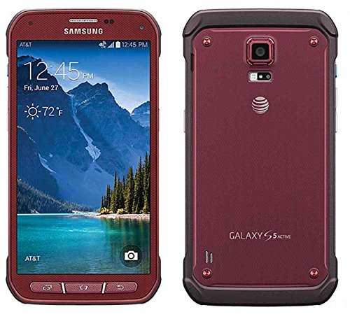 Samsung Galaxy S5 Active G870a 16GB Unlocked GSM Extremely Durable Smartphone w/ 16MP Camera - Ruby Red