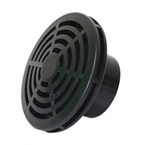 lifegard aquatics low profile strainer for fish aquariums – high-impact resistant black pvc – space saver strainer to extend past the bulkhead – reduces risk of pump damage – 1 inch