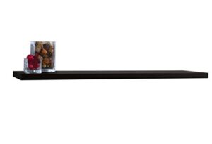 inplace shelving 9084676 slimline floating wall shelf, 60 in w x 7.75 in d x 1.25 in h, black