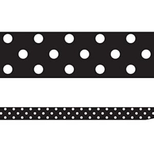 Teacher Created Resources Black Polka Dots Magnetic Strips (TCR77142)