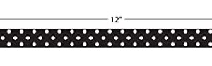 Teacher Created Resources Black Polka Dots Magnetic Strips (TCR77142)