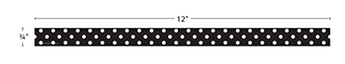 Teacher Created Resources Black Polka Dots Magnetic Strips (TCR77142)