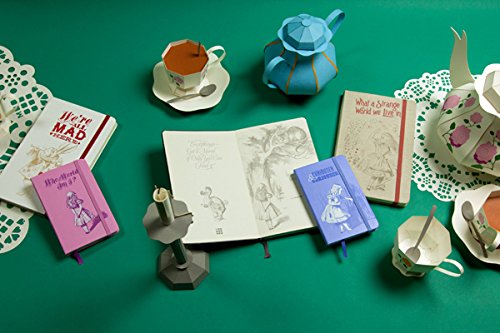 Moleskine Limited Edition Alice in Wonderland Notebook, Hard Cover, Pocket (3.5" x 5.5") Plain/Blank, Powder Blue, 192 Pages