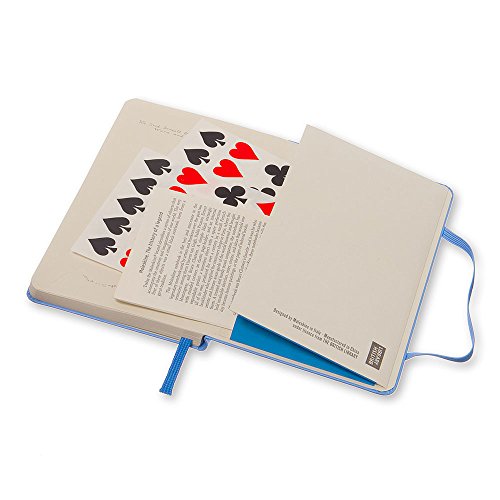 Moleskine Limited Edition Alice in Wonderland Notebook, Hard Cover, Pocket (3.5" x 5.5") Plain/Blank, Powder Blue, 192 Pages