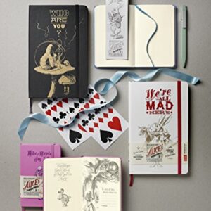 Moleskine Limited Edition Alice in Wonderland Notebook, Hard Cover, Pocket (3.5" x 5.5") Plain/Blank, Powder Blue, 192 Pages