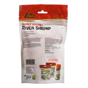 Zilla Reptile Food Munchies River Shrimp for Turtles, Salamanders, Axolotls, and Large Tropical Fish, 2-Ounce