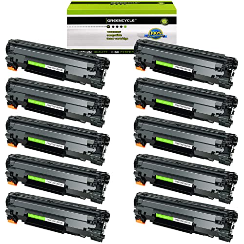 greencycle 10 Pack 78A CE278A Black Laser Toner Cartridge Compatible for Laserjet Pro P1606dn P1566 P1560 M1536dnf P1600 Printer