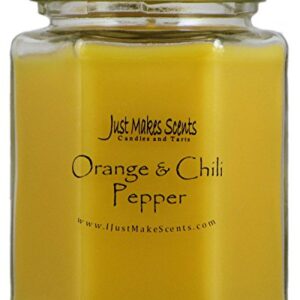 Orange & Chili Pepper Scented Blended Soy Candle by Just Makes Scents