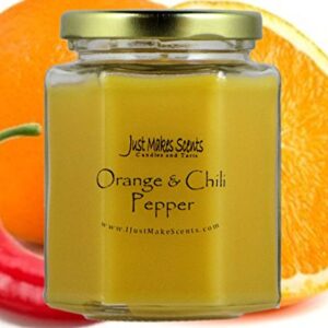 Orange & Chili Pepper Scented Blended Soy Candle by Just Makes Scents