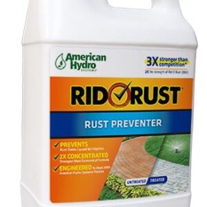 Rid O Rust RR1 Rust Stain Preventer. Use Rid O' Rust RR1 to prevent UGLY rust stains caused by irrigation well water with a pH of 6 or greater with any hardness level, 4 pounds, pack of 4