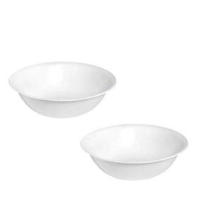 corelle livingware 2 qt. white glass winter frost serving bowl 2 pk