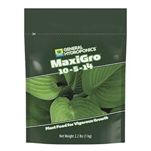 general hydroponics maxigro plant food for vigorous growth, 2.2 lb