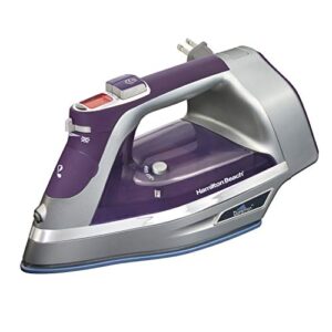 hamilton beach durathon digital retractable cord iron, purple