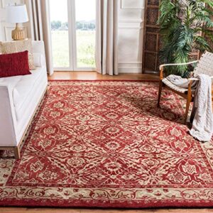 SAFAVIEH Anatolia Collection Area Rug - 8' x 10', Navy & Ivory, Handmade Traditional Oriental Wool, Ideal for High Traffic Areas in Living Room, Bedroom (AN583A)