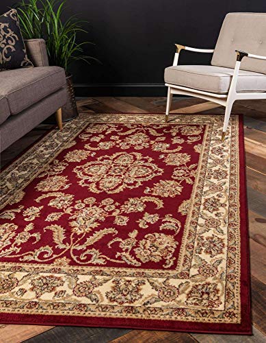 Unique Loom Voyage Collection Traditional Oriental Classic Intricate Design Area Rug (3' 3 x 5' 3 Rectangular, Red/Tan)