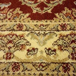 Unique Loom Voyage Collection Traditional Oriental Classic Intricate Design Area Rug (3' 3 x 5' 3 Rectangular, Red/Tan)