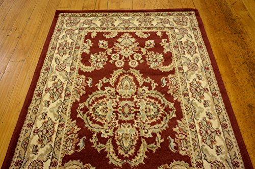 Unique Loom Voyage Collection Traditional Oriental Classic Intricate Design Area Rug (3' 3 x 5' 3 Rectangular, Red/Tan)