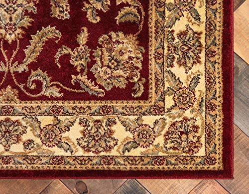 Unique Loom Voyage Collection Traditional Oriental Classic Intricate Design Area Rug (3' 3 x 5' 3 Rectangular, Red/Tan)