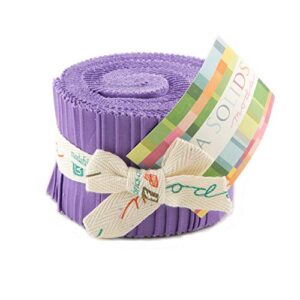 bella solids hyacinth jr jelly roll (9900jjr 93) by moda house designer for moda