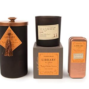 Paddywax Library Collection Ralph Waldo Emerson 2-Wick Scented Travel Tin Candle, 3.5-Ounce, Cedar & Wild Fern