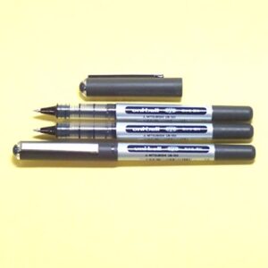 Uni-ball Eye Rolling Ball Pen, Extra Fine Point 0.5mm, Black Ink, 3 pens per Pack (Japan import) [Komainu-Dou Original Package]