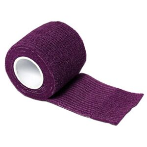 Aguaton Fidowrap Self-adherent Stretch Cohesive Tape Wrap Bandage for Pets 2 Inches By 6 Yards (Pack of 12) (Purple)