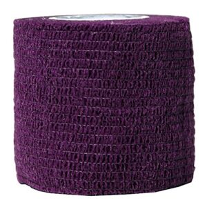 Aguaton Fidowrap Self-adherent Stretch Cohesive Tape Wrap Bandage for Pets 2 Inches By 6 Yards (Pack of 12) (Purple)