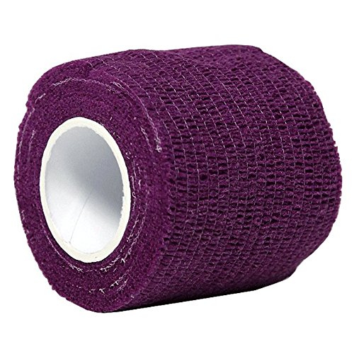 Aguaton Fidowrap Self-adherent Stretch Cohesive Tape Wrap Bandage for Pets 2 Inches By 6 Yards (Pack of 12) (Purple)