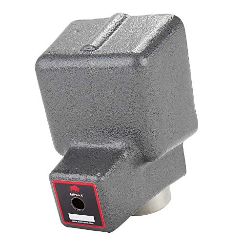 AMPLOCK U-BRU2516 | Heavy Duty Trailer Lock for 2-5/16" Ball Coupler | Patented 2-Parts Trailer Coupler Lock for Boat Trailer | Fits 2-5/16" Ball Trailer Coupler with Square Edge Design ONLY