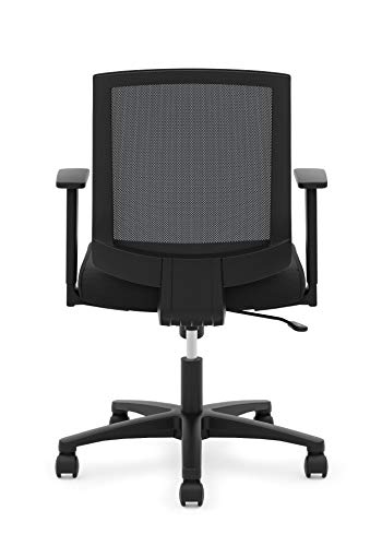 HON Torch Mesh Mid-Back Task Chair, Fixed Arms, in Black (HVL511)