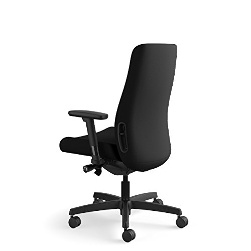 HON Endorse Mid-Back Task Chair- Upholstered Computer Chair for Office Desk, Black (HLWU)