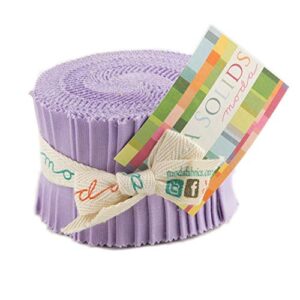 moda bella solids junior jelly roll lavender 9900jjr-66