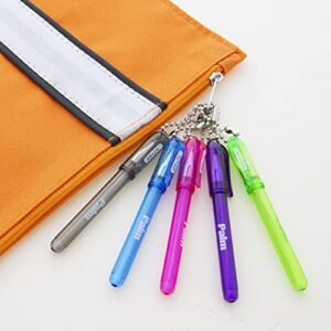 BAZIC Ballpoint Pen Palm Mini Pens w/Key Ring, Black Ink 1.0 mm Bold Point Smooth Writing, Total 15 pens