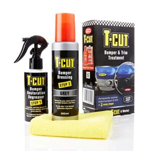 T-Cut Grey Car Bumper & Trim Treatment Kit Plastic Rubber Vinyl Colour Restorer