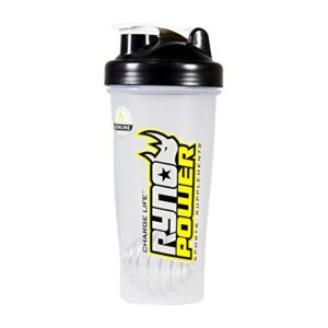 ryno power blender bottle - black - 28oz