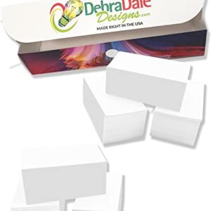 USA-Made Debra Dale Designs 1,000 pocket-sized blank white index cards (2"x3.5"), 110# index. BONUS storage box! Ideal for math, sight words & language