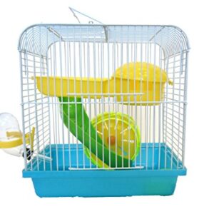 YML Dwarf Hamster Mice Travel Cage with Accessories, Blue