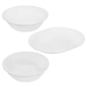 corelle white 3-piece completer set