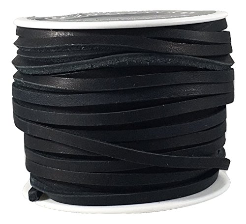 Lace Lacing Leather Topgrain Latigo Black 50 Foot Spool