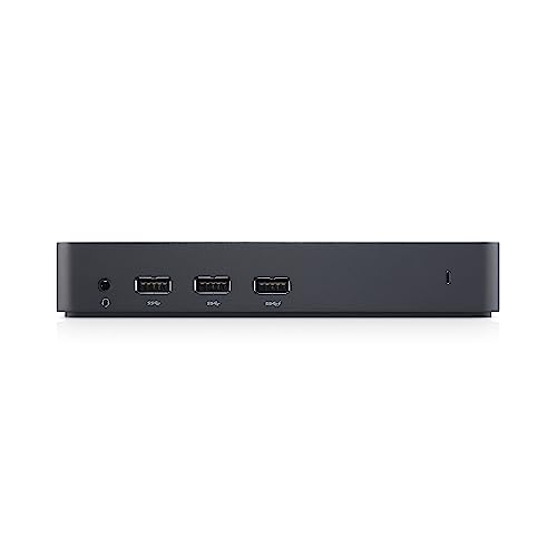 Dell USB 3.0 Ultra HD/4K Triple Display Docking Station (D3100), Black