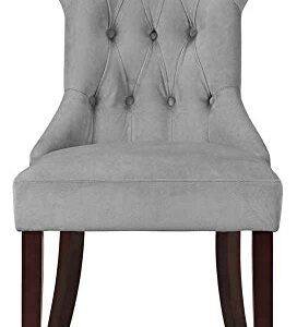 Dorel Living Clairborne Upholstered dining chair, set of 2, Gray