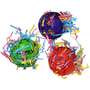 Super Bird Creations SB760 Waffle Ball Stuffers Toy for Birds, Set of 3