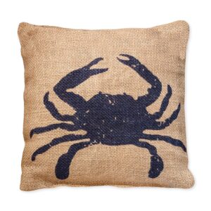 Small Burlap Crab Pillow (8x8")