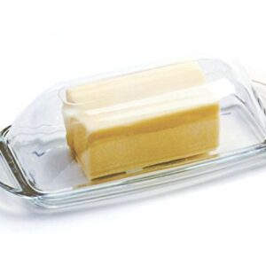 Anchor Hocking Presence Glass Butter Dish With Cover Set of 2, Clear