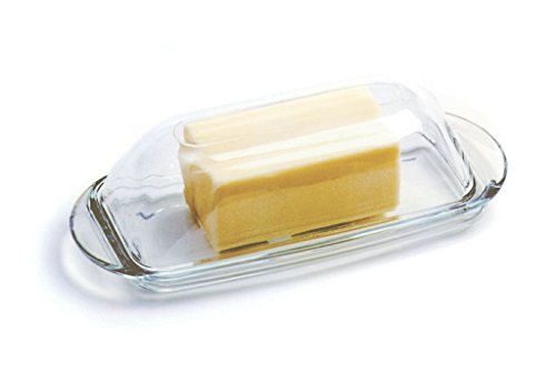 Anchor Hocking Presence Glass Butter Dish With Cover Set of 2, Clear