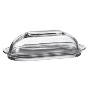 Anchor Hocking Presence Glass Butter Dish With Cover Set of 2, Clear