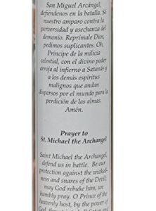 Stonebriar St. Micheal Flameless LED Devotional Prayer Candle with Automatic Timer