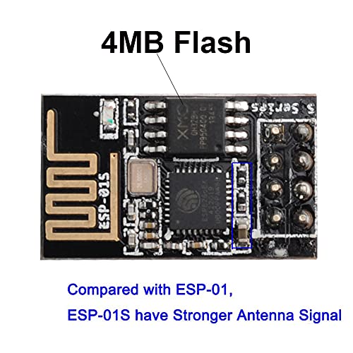 DIYmall ESP8266 ESP-01S WiFi Serial Transceiver Module with 4MB Flash