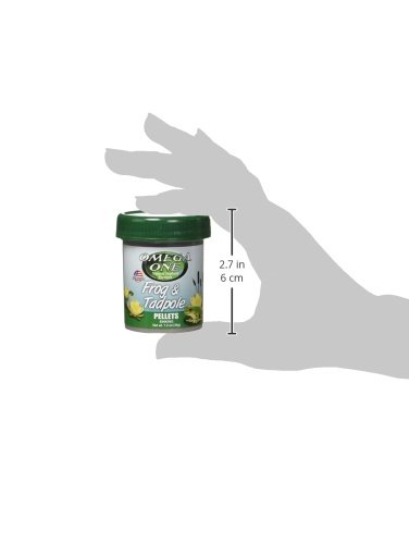 OMEGA 63131 1 One Frog & Tadpole Pellet 1.2oz, Yellow